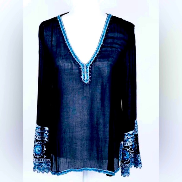 Calypso St. Barth | Tops | Calypso St Barth Simi Embellished Tunic L ...